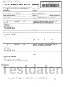 Ausfuhrbegleitdokument - Ausfuhrzoll - Ausfuhranmeldung
